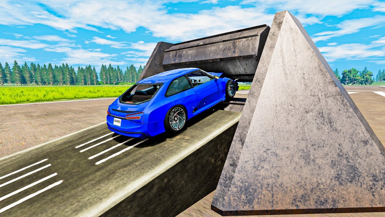 Cars VS Large Crusher Machine #2 - BeamNG.Drive - YouTube
