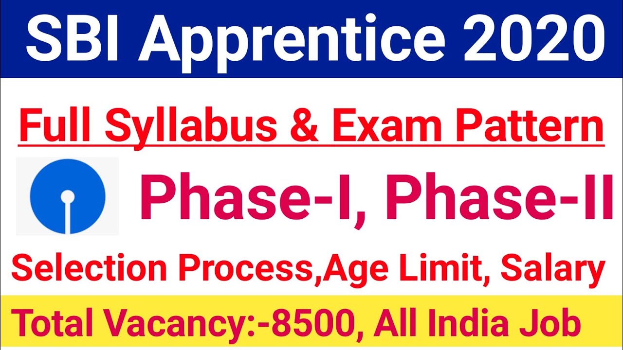 SBI Apprentice Syllabus 2020|SBI Apprentice 2020 Exam Pattern ...