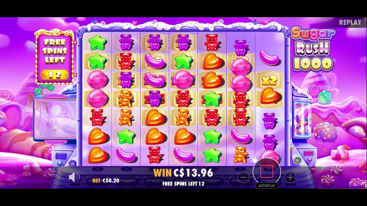 sugar rush 1000 slot low stakes big win #1(1214x) - YouTube