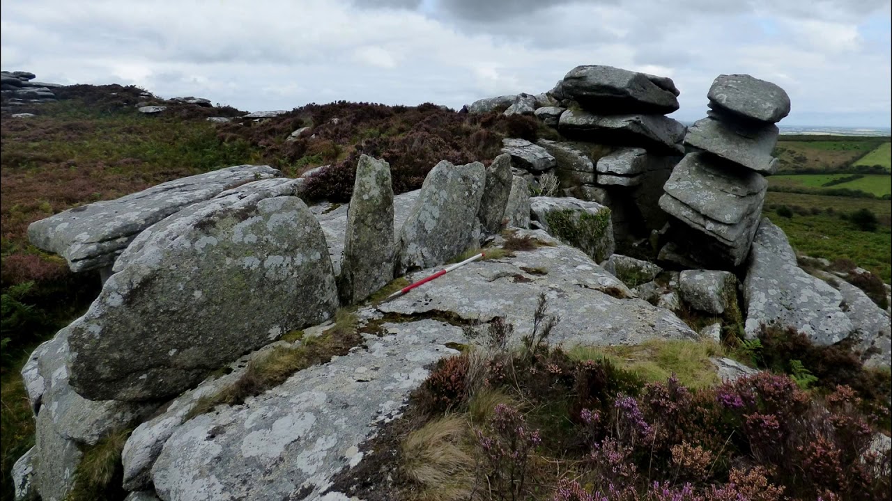 Hawks Tor South stone row - YouTube