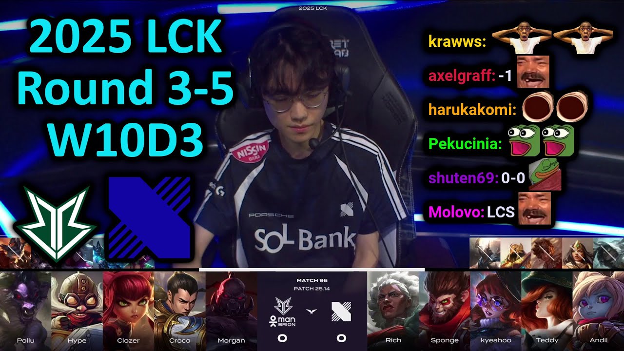 BRO vs DRX - Game 1,2,3 | 2025 LCK Round 3-5 Week 10 Day 3 | Twitch VOD ...