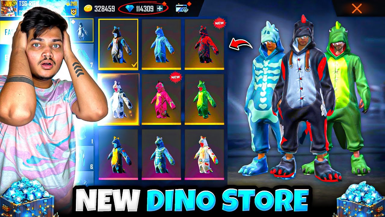 Free Fire New Dino Store😍🦖 All Rare And New Dino In 9 Diamonds💎 -Garena ...