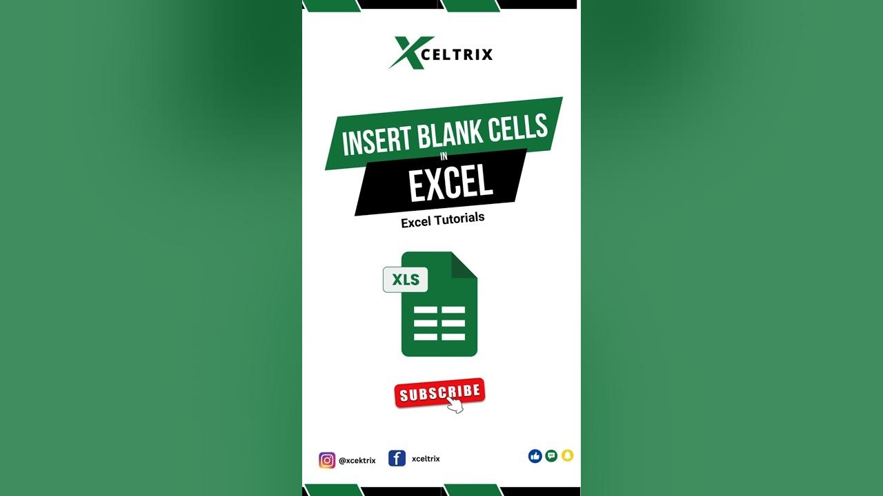 How to Insert Blank Cells in MS Excel | Keyboard Shortcut - YouTube
