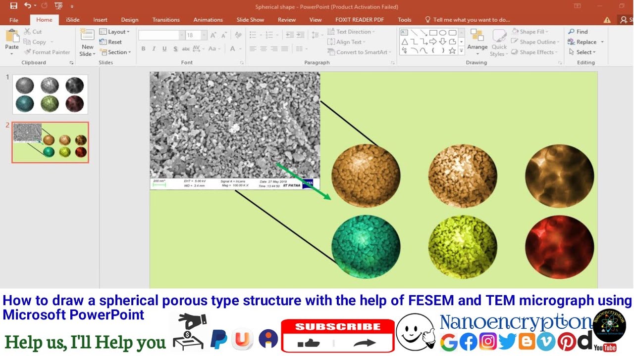 How to draw a spherical porous type structure using FESEM & TEM image ...