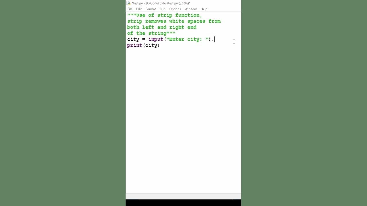 Python Programmingshortscodewithharrystripfunctionpythonprogramming Youtube 