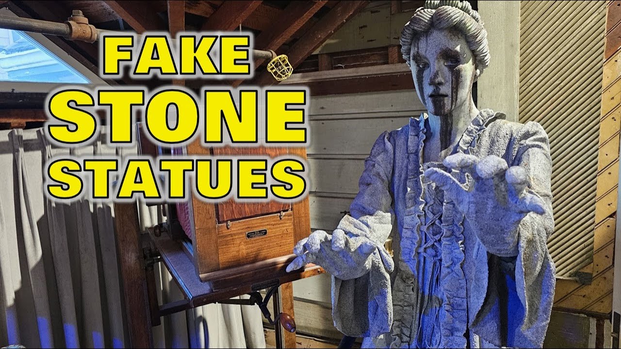 Making 3 Fake Stone Statues! DIY Halloween Props - YouTube