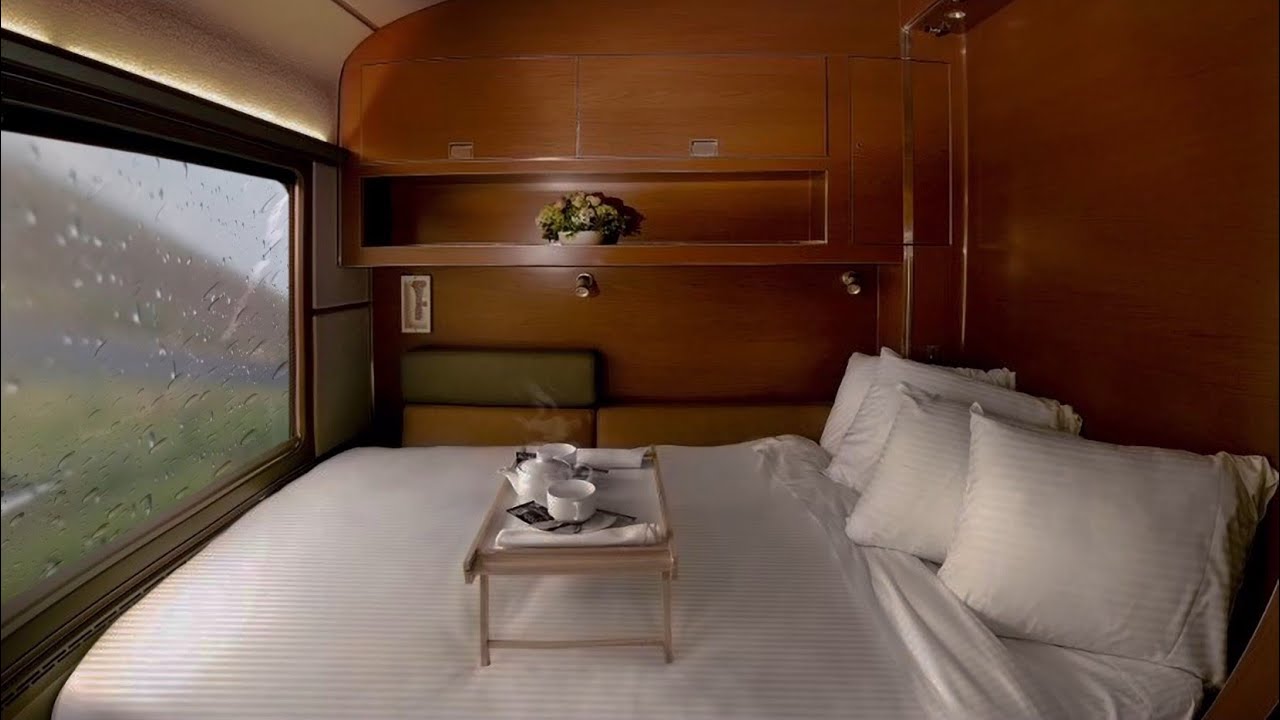 Train Ambience - Relaxing train ride with rain sounds - YouTube