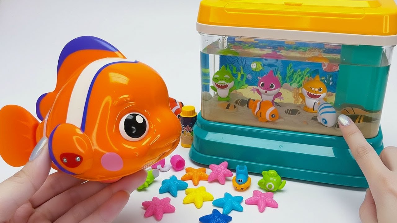 [toy asmr] Robo Alive Junior Fish Tank Aquarium Playset ASMR 🦑🪼🐳 아쿠아리움 ...
