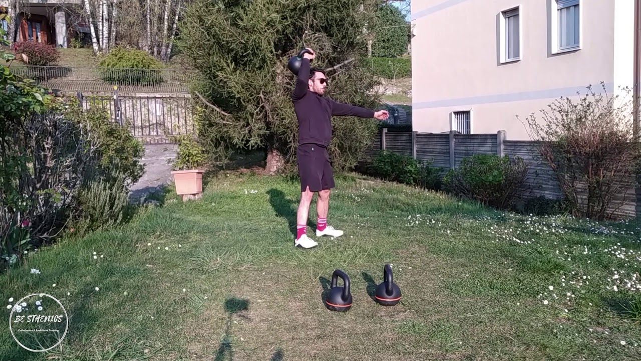 One arm kb devil press - YouTube