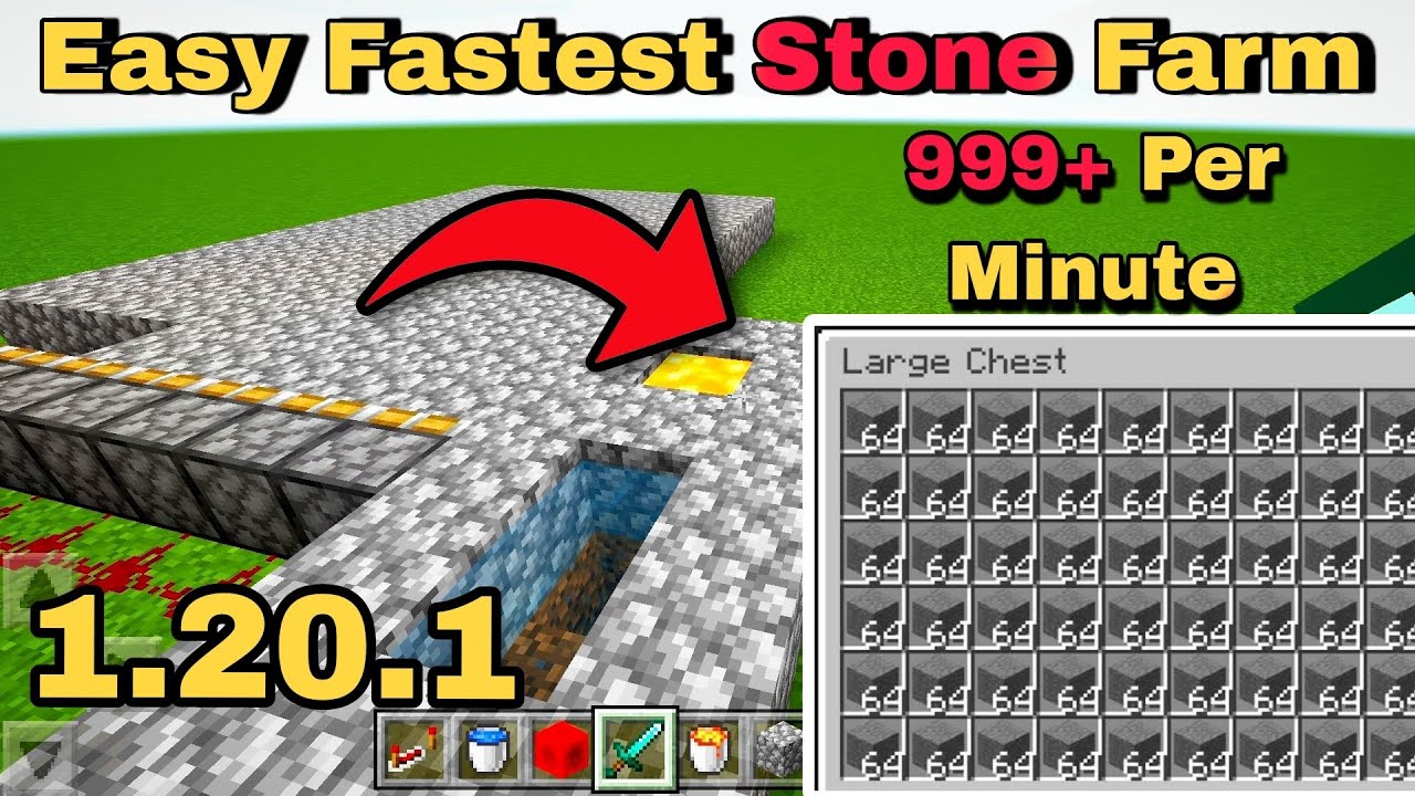 Minecraft 1.21+ Unlimited Stone Easy Farm | How To Make Cobblestone ...
