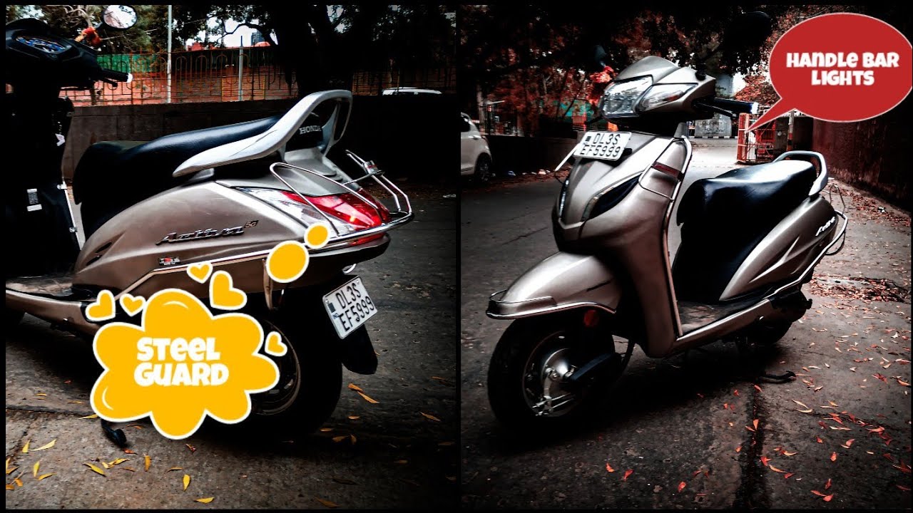 Handle Bar Lights & Steel Guard for HONDA ACTIVA 5G || INSTALLATION ...