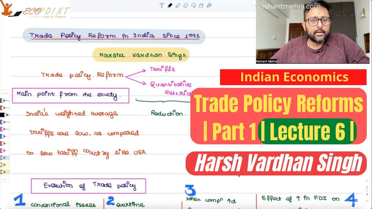 Indian Economics II | Trade Policy Reforms | Part 1 | Harsh Vardhan ...