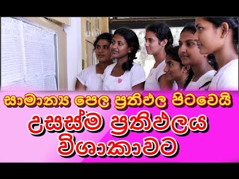 සාමාන්‍ය පෙල ප්‍රතිඵල පිටවෙයි උසස්ම ප්‍රතිඵලය විශාකාවට O/L result 2019 ...