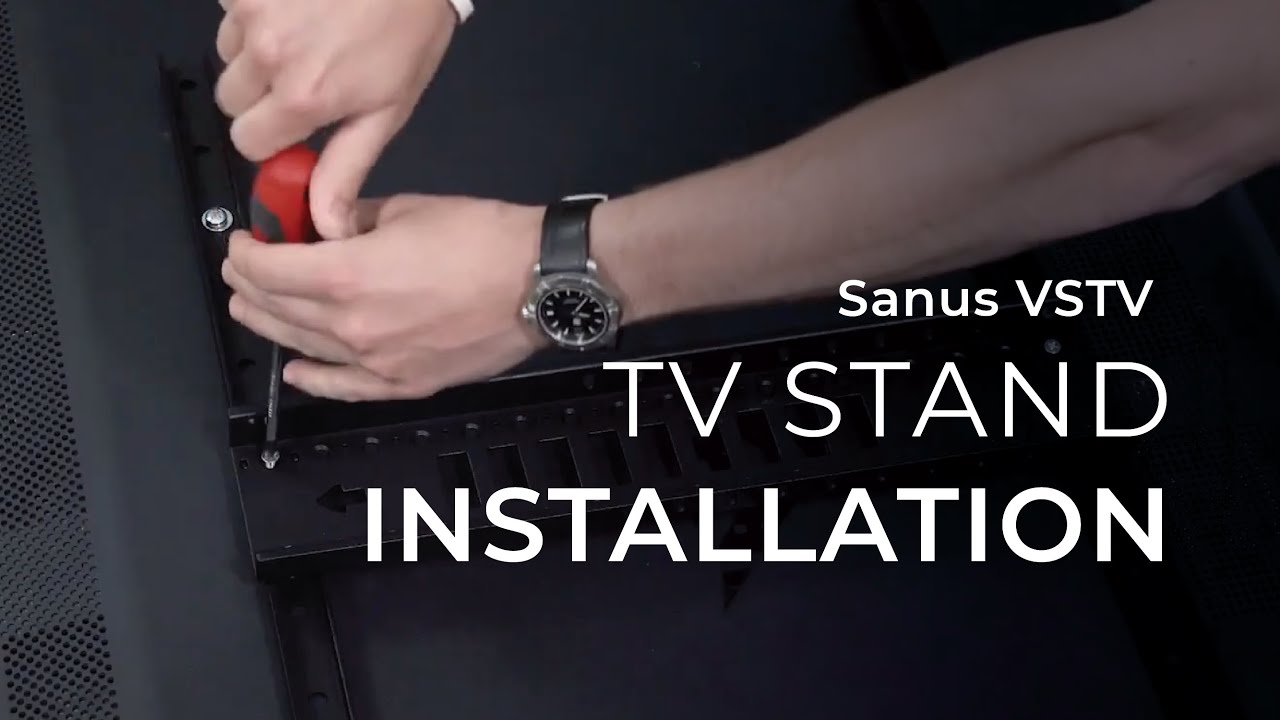 Sanus VSTV Premium Swivel TV Stand Installation Video - YouTube