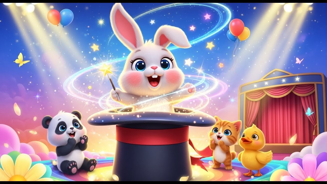 Bunny Magic Hat | Popular Nursery Rhyme For Kids | Sing Along With Kids ...