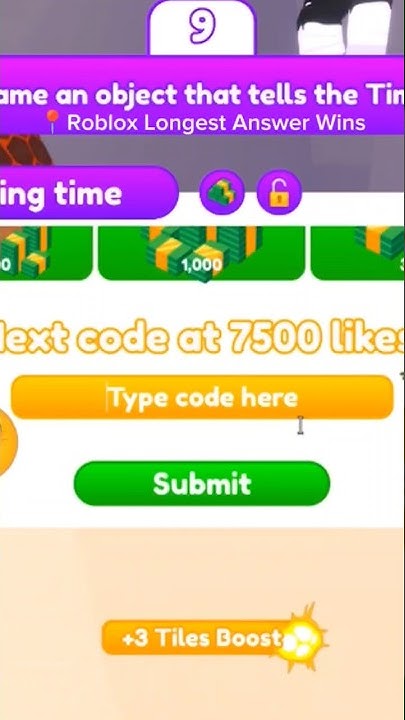 Roblox Longest Answer Wins Code List Update #Roblox - YouTube