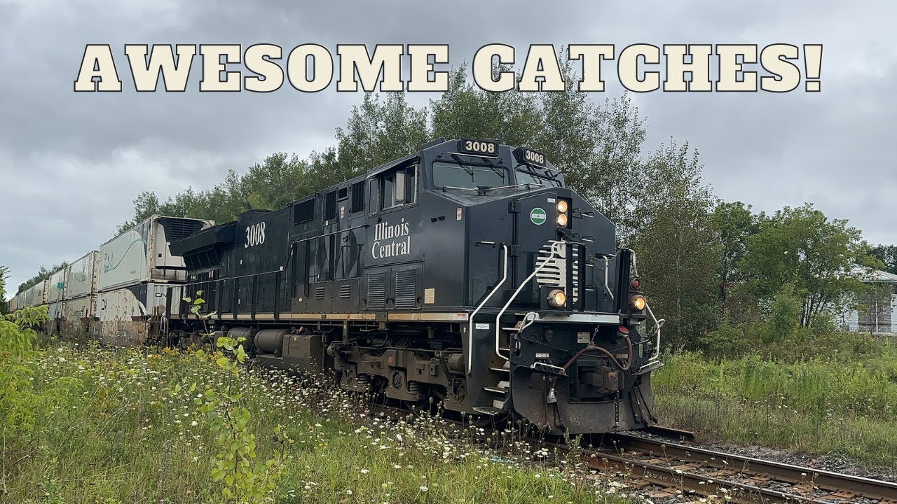 (CN 7020, CN 3008, And The Waterloo LRT) Railfanning at Udney, Mount Albert, and Waterloo - YouTube