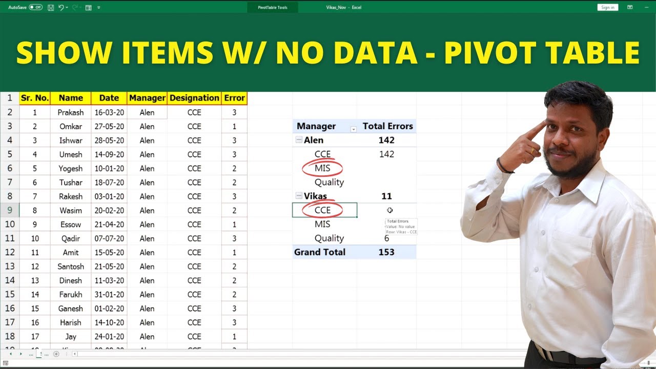 How To Show Items With No Data In Pivot Table Ms Excel Hindi YouTube How To Show Items With No Data In Pivot Table Ms Excel Hindi YouTube