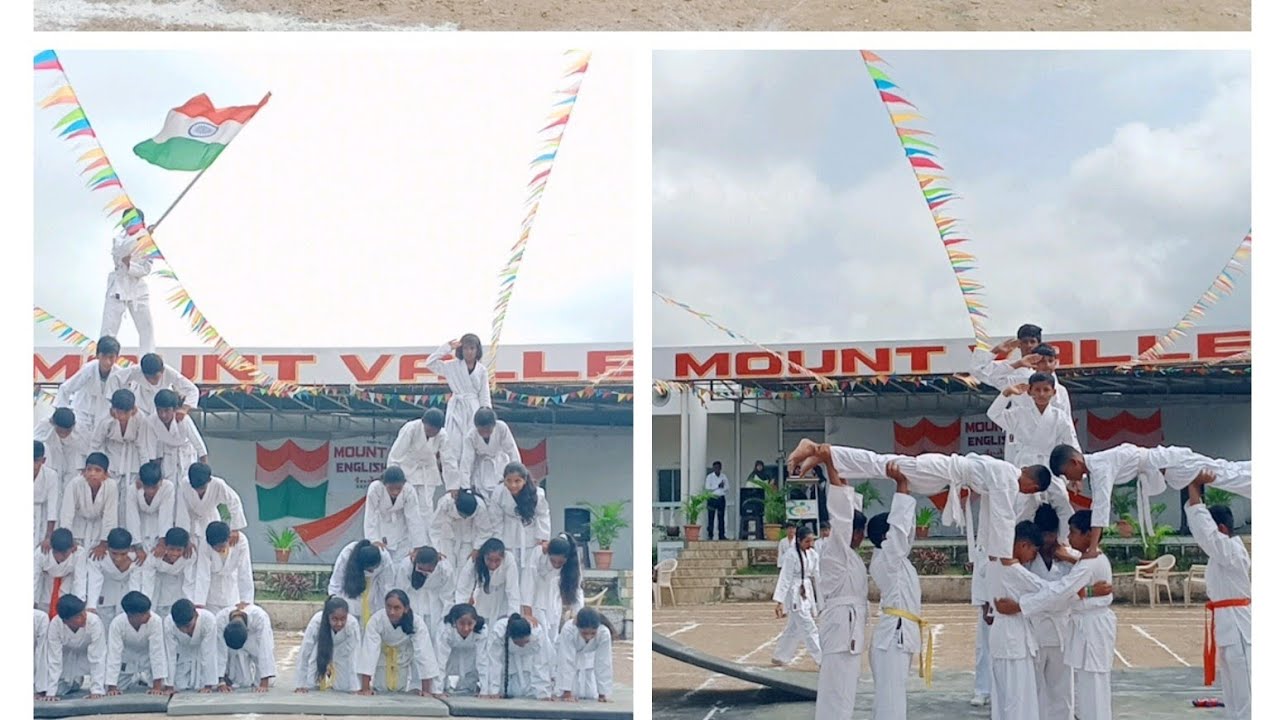 78th Independence Day Karate Demonstration🤯 Human Pyramid Formation ...