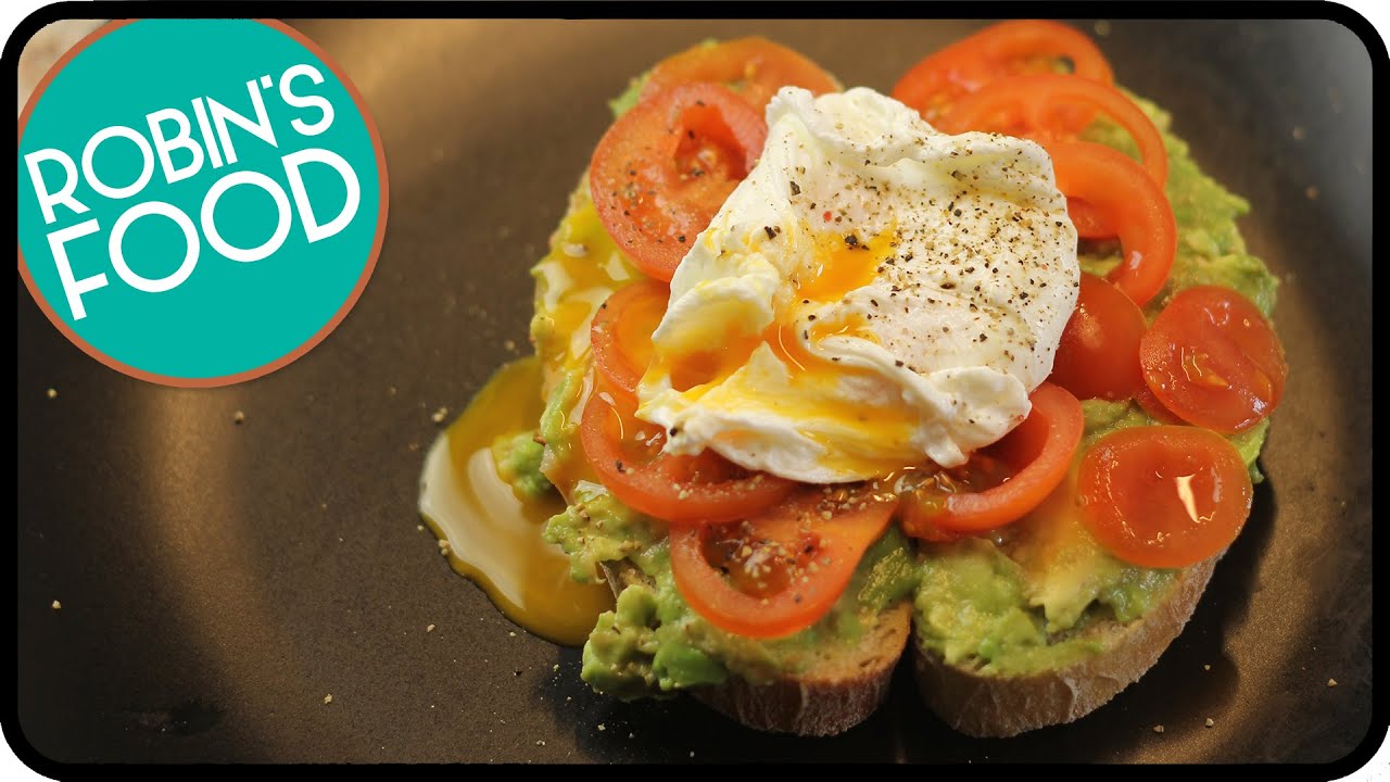 AVOCADO Toast with POACHED Egg Recipe I Robins Food - YouTube