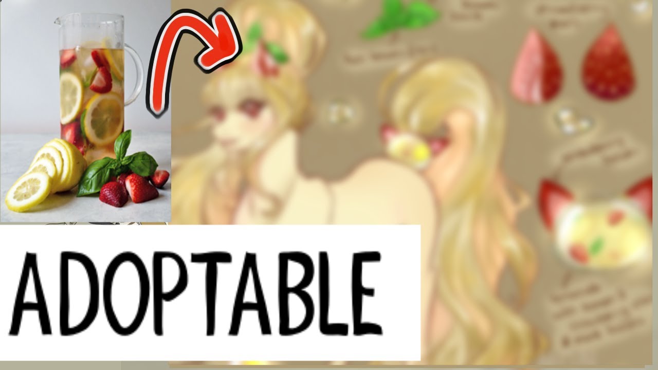 [Adoptable] Lemonade Strawberry Adoptable design - YouTube