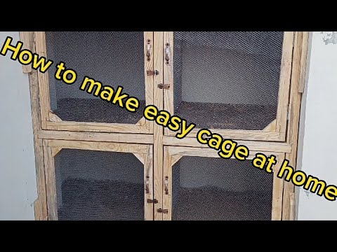 Bricks and wood cage easy to make at home |itna sasta cage ready| |bird ...
