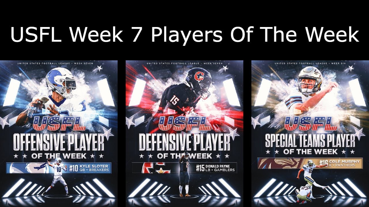 2022 USFL Week 7 Players Of The Week - YouTube
