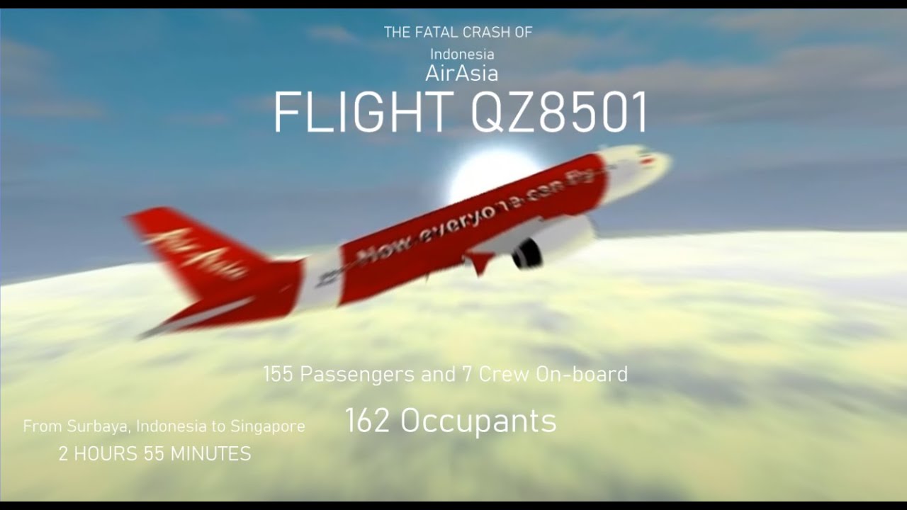 Indonesia AirAsia Flight 8501 - Crash Animation 10th Anniversary - YouTube