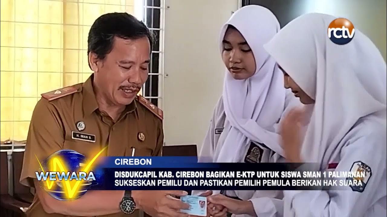 Disdukcapil Kab. Cirebon Bagikan E-KTP Untuk Siswa SMAN 1 Palimanan - YouTube