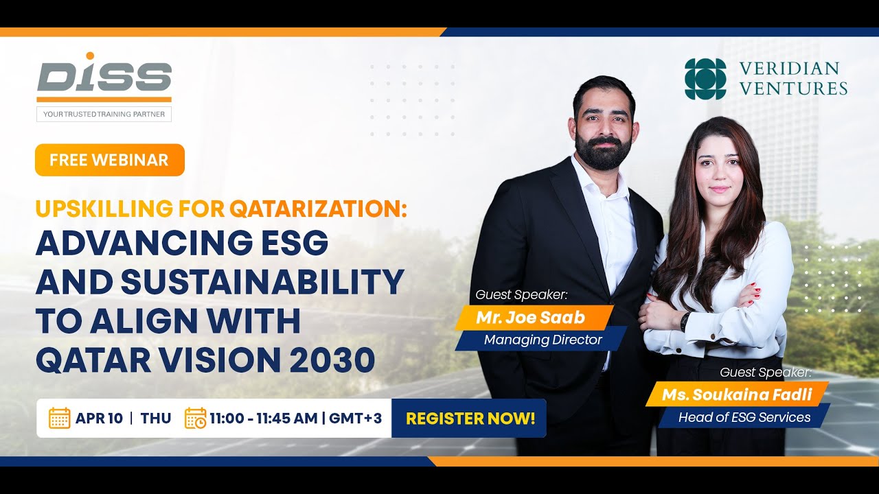 DISS FREE WEBINAR Advancing ESG & Sustainability to Align with Qatar ...