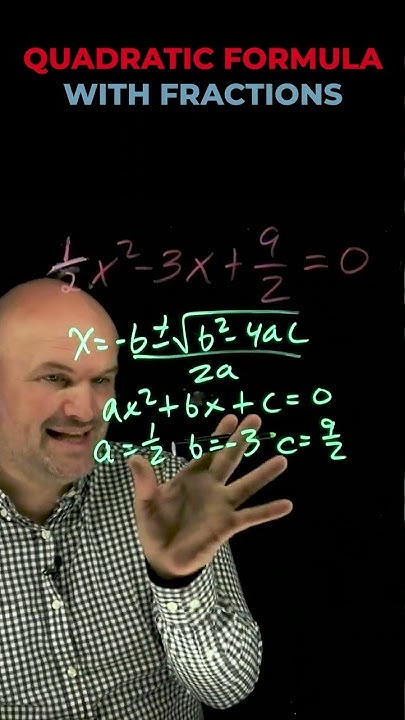 Quadratic Formula with Fractions Alg2 - YouTube