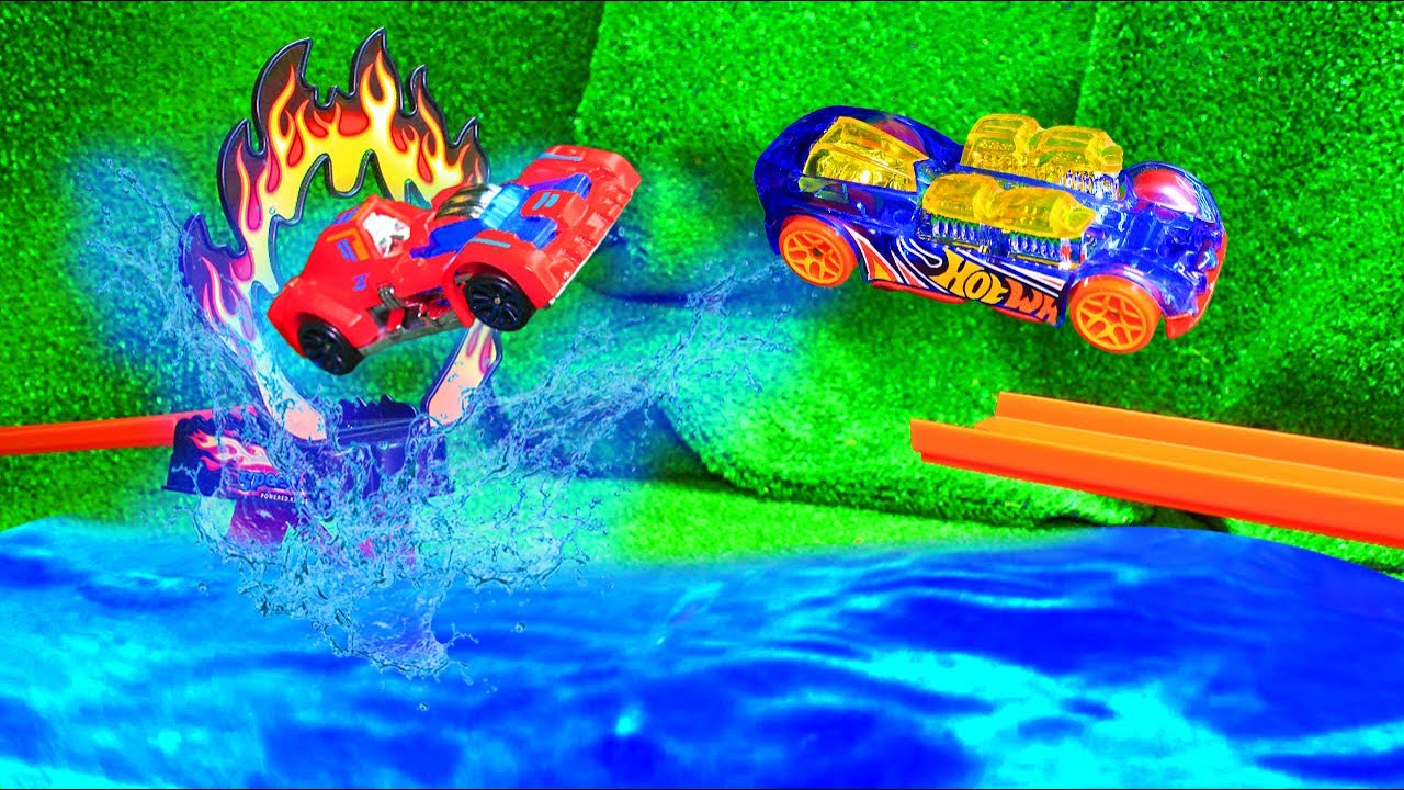 Hot Wheels High Dive Water Pool - Car Diving Tournament - YouTube