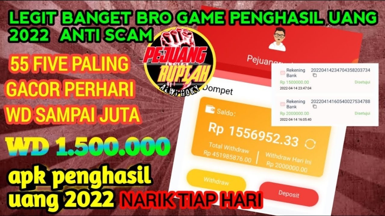 PERHARI BISA WD PULUHAN JUTA CUMAN DI 55FIVE INI TRIK & RUMUSNYA ...