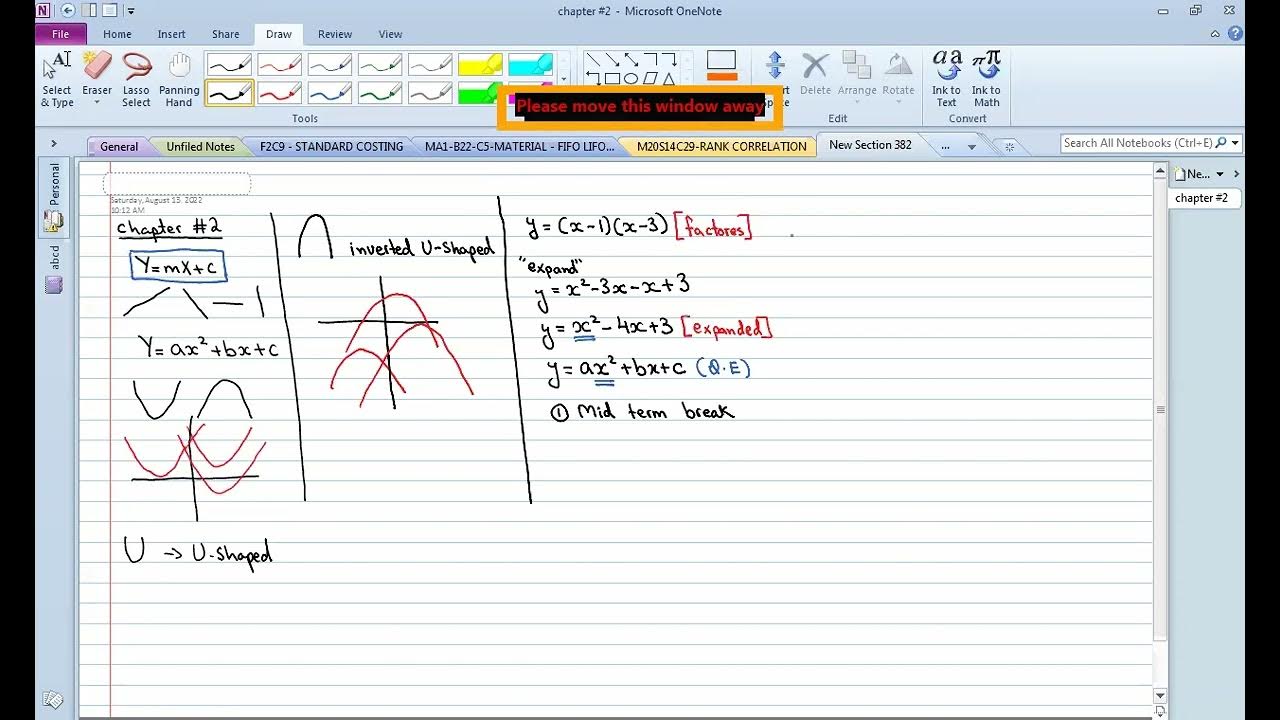 Quadratic equations basic concepts 13 aug 22 - YouTube