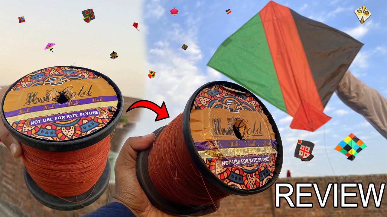 Monofill Gold Gattu Review | Flying Big Kites | Flying Kite | Kite ...