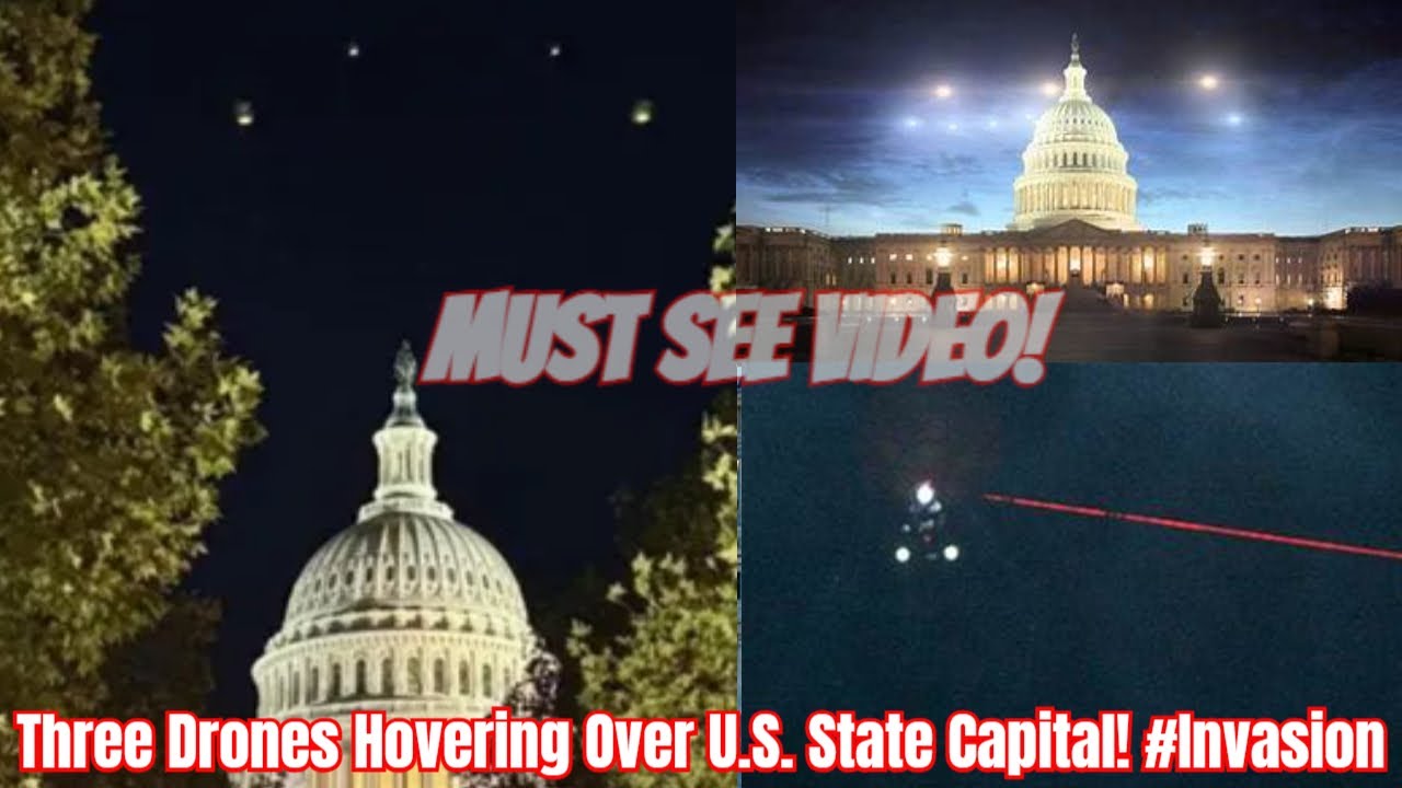 Three Drones Hovering Over U.S. State Capital! #Invasion - YouTube