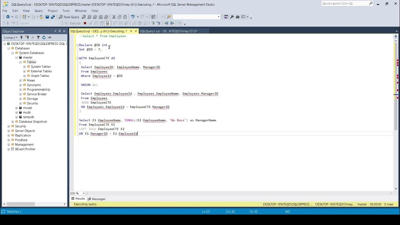 SQL Interview Question | SQL query to get organization hierarchy - YouTube