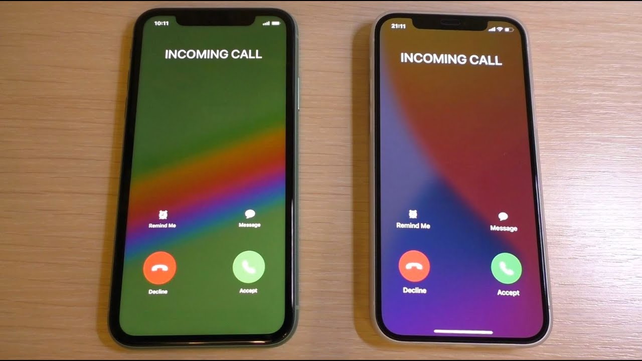 iPhone 11 vs iPhone 12 Incoming Call - YouTube