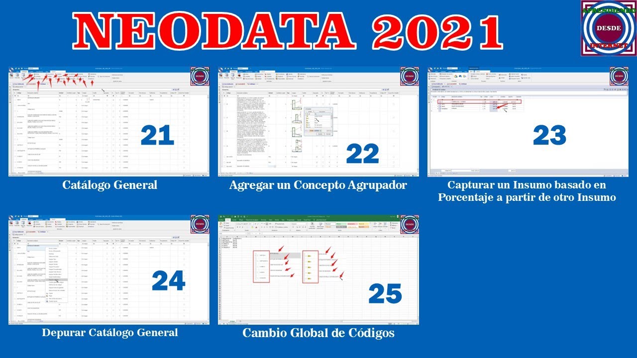 Curso de Neodata 2021 - 2024. Videos 21 al 25 - YouTube