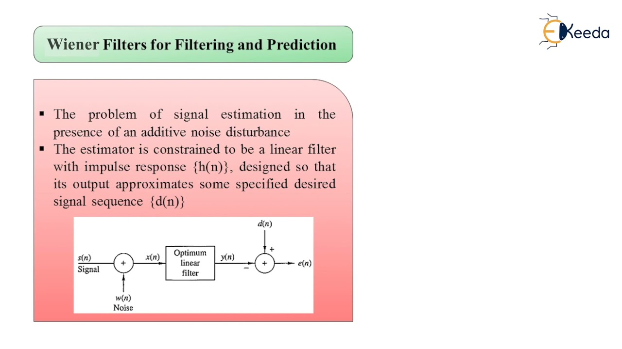 Wiener Filters For Filtering And Prediction YouTube Wiener Filters For Filtering And Prediction YouTube
