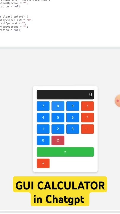GUI CALCULATOR in Chatgpt #chatgpt#html#coding#chatgptcoding#chatgptforcoding#learnhtml # ...