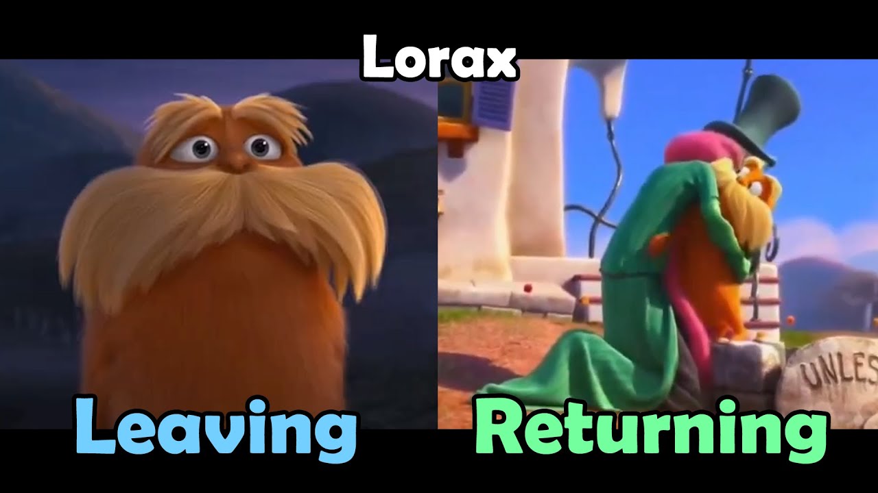 The Lorax Leaving and Returning Meme | Side by Side Comparison / The ...