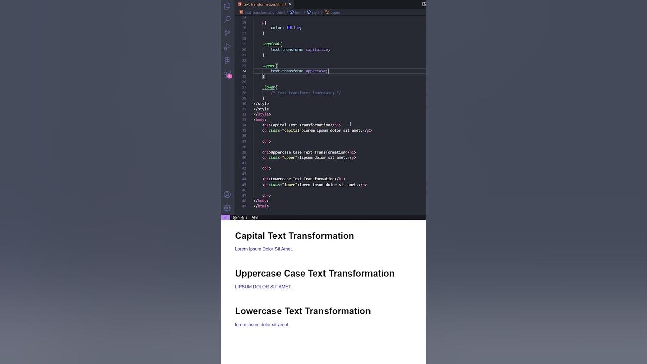 Text Transformation Css Property Shorts Coding Cssproperties Html Htmlcss Csstutorial Css