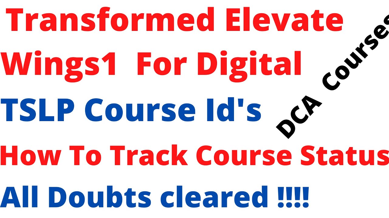 TCS TRANSFORMED WINGS 1 2022 FOR DIGITAL| TCS ELEVATE WINGS 1 COURSE IDS| TSLP 2.0 NINJA TO ...
