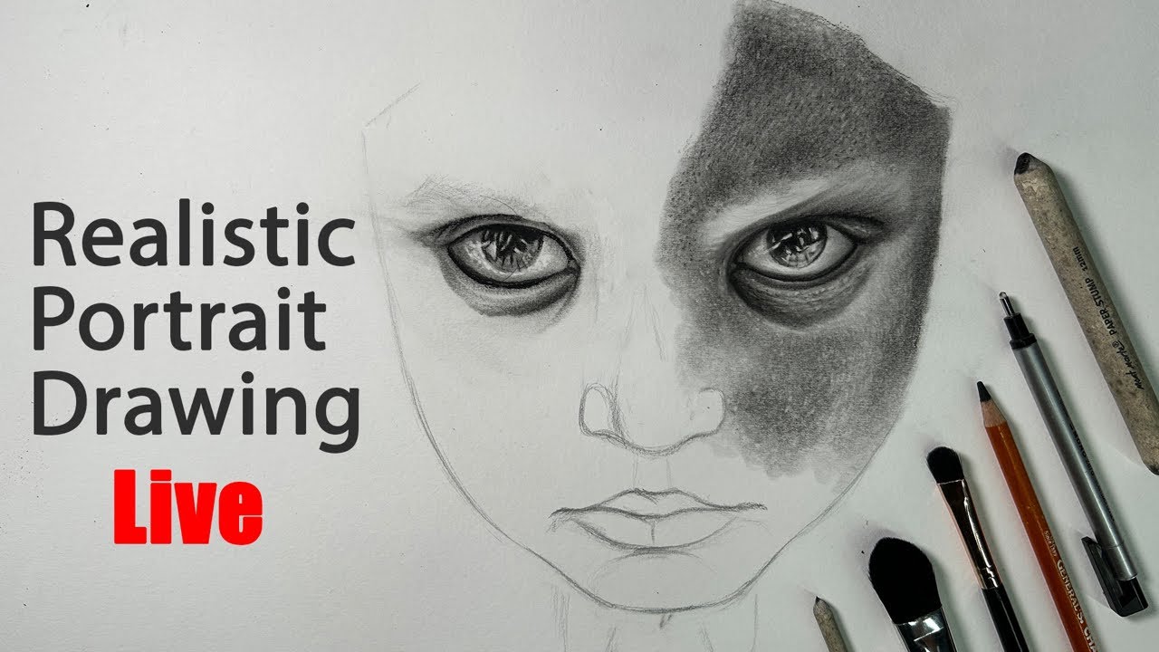 Realistic Portrait Drawing - Talk to Me 7304842927 - YouTube