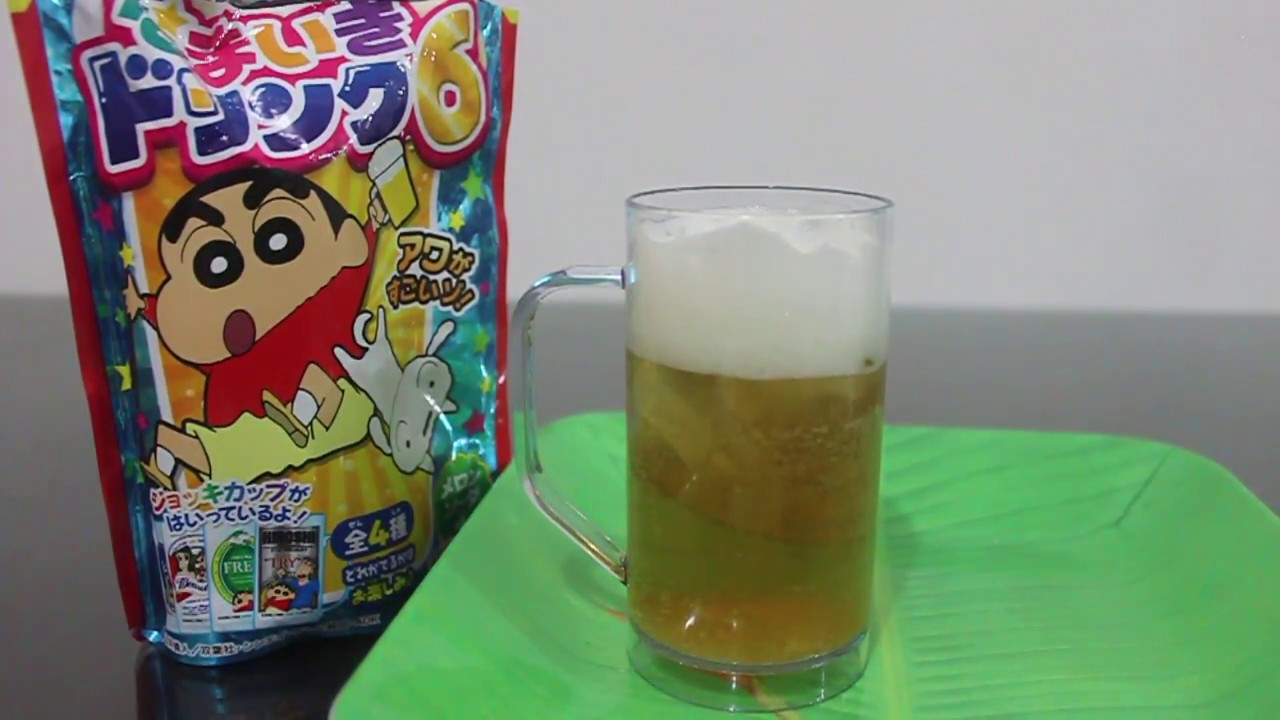 [ASMR] How To Make Shinchan Fake Beer Namaiki DIY Japanese Candy Drink ...