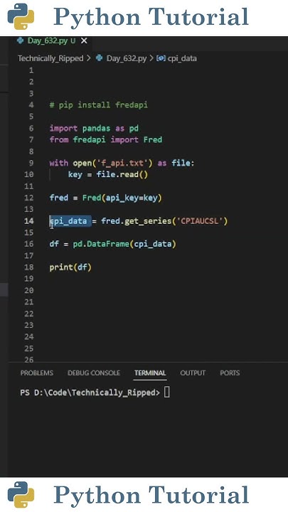 Get Inflation Data Using Python | Python Tutorial - YouTube