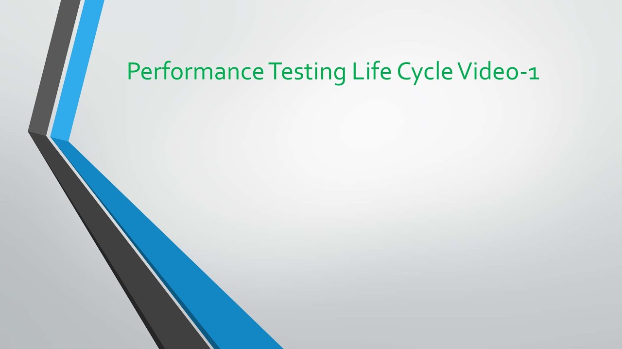 Performance Testing Life Cycle Video 1 Youtube