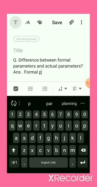 difference between formal parameters and actual parameters in a ...