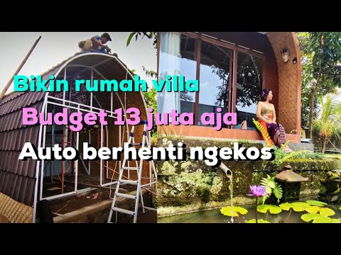 RUMAH MINIMALIS MODEL VILLA BUDGET MURAH | SUASANA PEDESAAN | RUMAH MURAH TAPI MEWAH | SAWAH ASRI